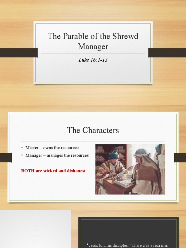 Parable of The Unjust Steward | PDF | Self-Improvement | Religion ...