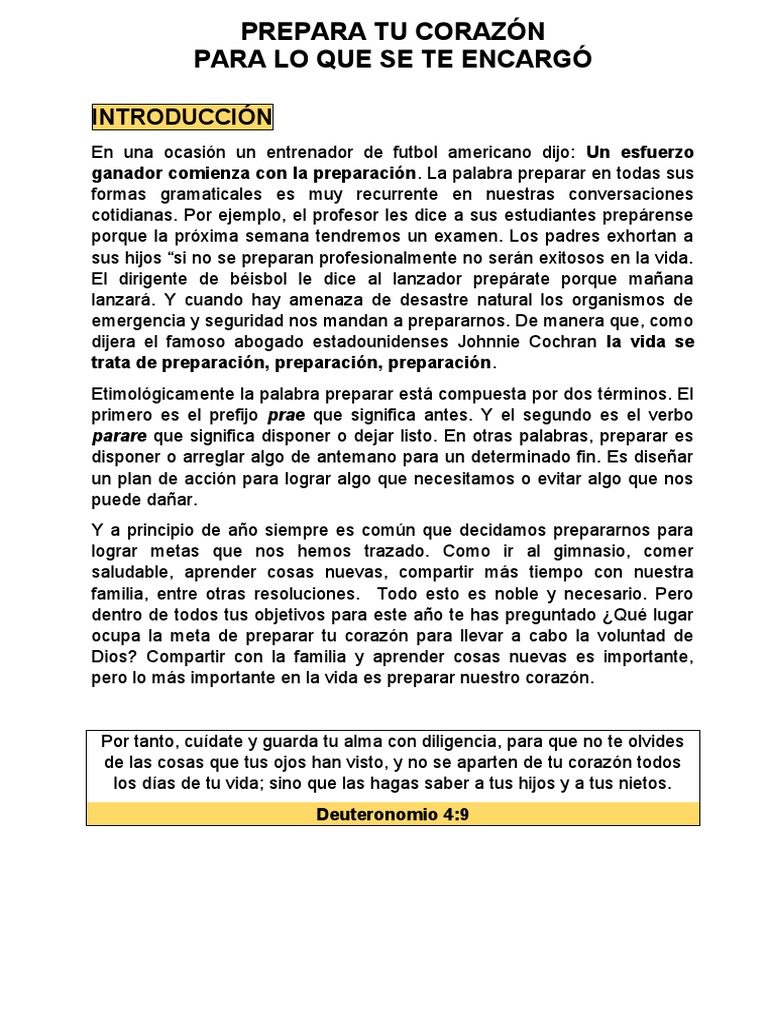 1 - Prepara Tu Corazón para Lo Que Se Te Ha Encargado | PDF | Dios | Ezra