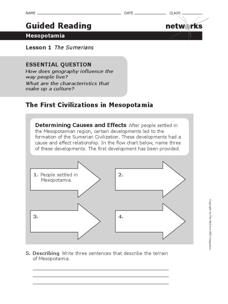 Mesopotamia Guided Reading - Sumer | PDF | Sumer | Mesopotamia