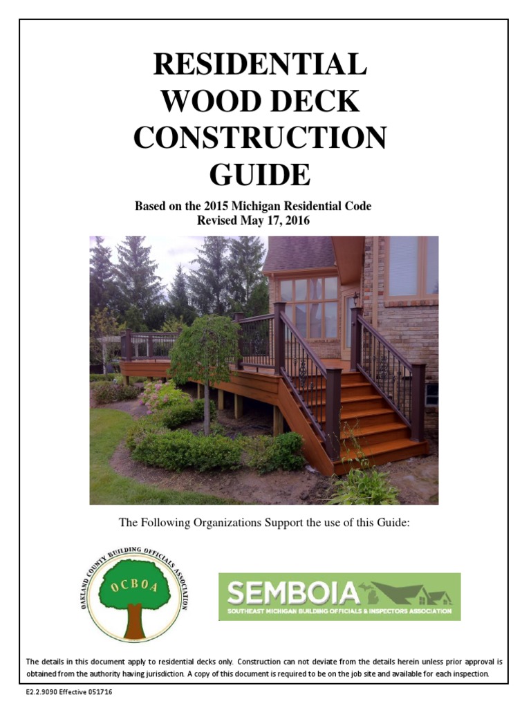 Deck Construction Guide | PDF | Stairs | Screw