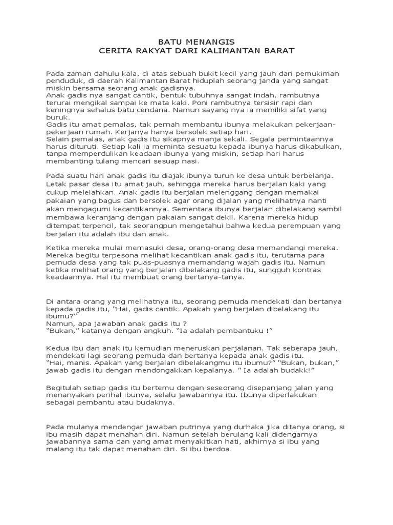 Batu Menangis | PDF | Seni | Puisi