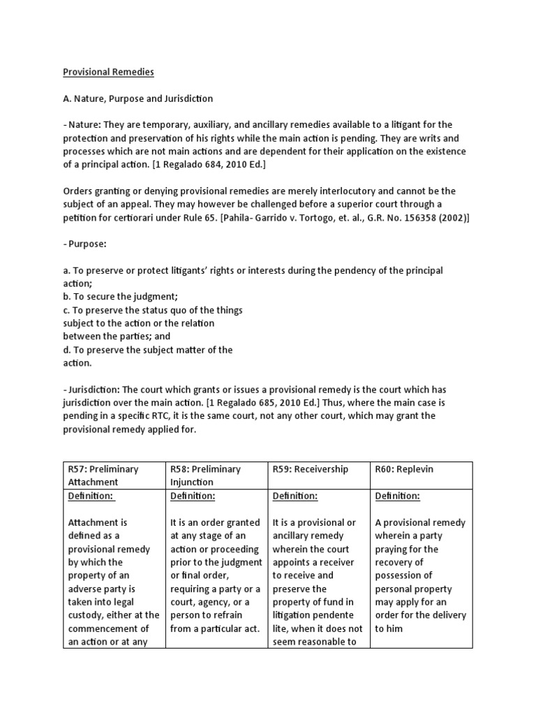 Provisional Remedies | PDF | Injunction | Lawsuit