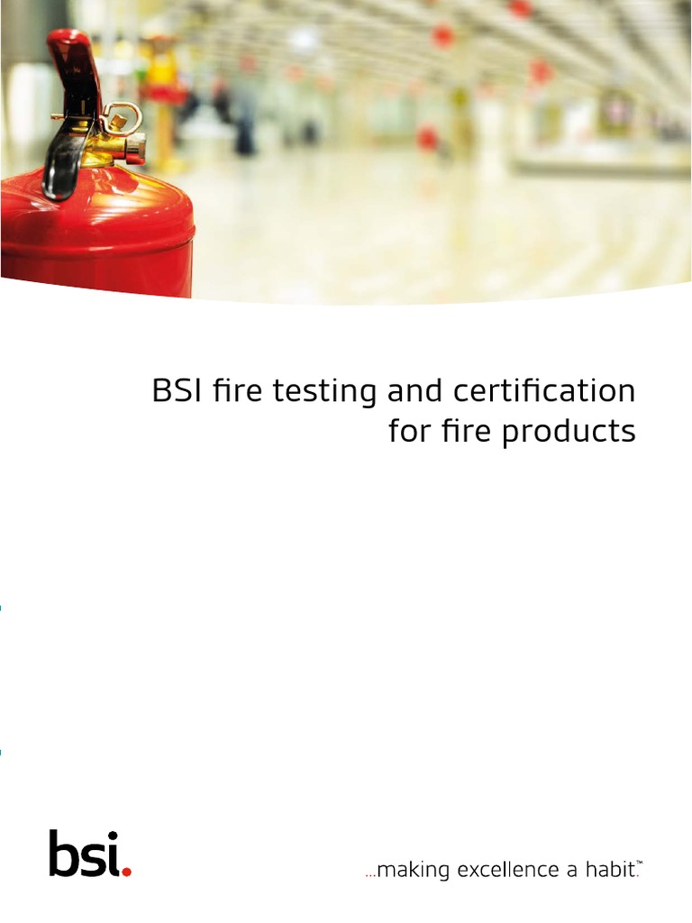 BSI Fire Standards Brochure UK en | PDF | Fires | Firefighting