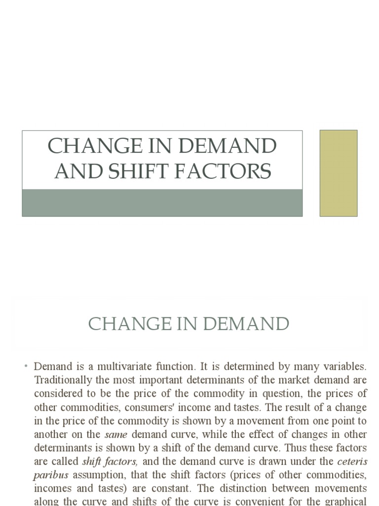 Change in DD and Shift Factors | PDF