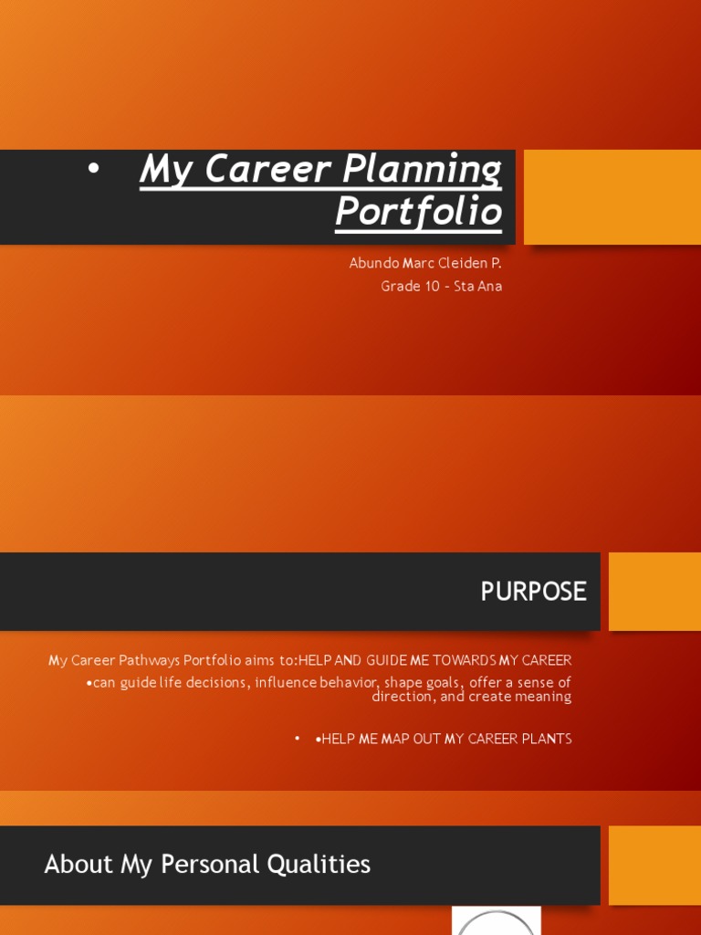My Career Planning: Portfolio | PDF | Metro Manila | Learning