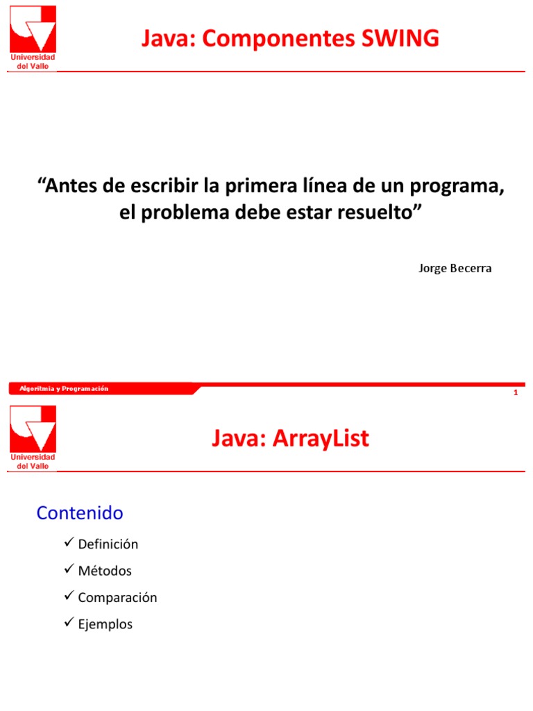 Array List Java | PDF | Java (lenguaje de programación) | Programación ... Array List Java | PDF | Java (lenguaje de programación) | Programación ...