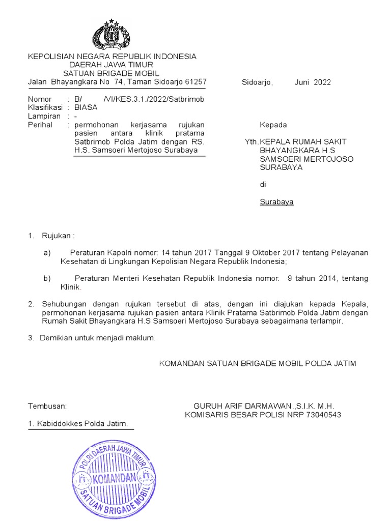 SURAT PENGANTAR PERMOHONAN Rujukan | PDF