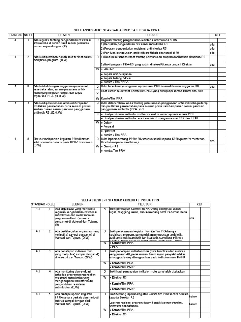 Self Assesmen PPRA | PDF