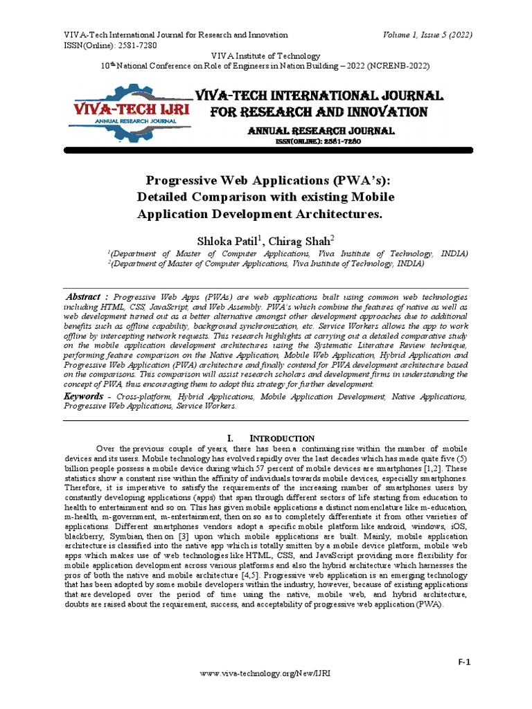 Progressive Web Applications (PWA's) : Detailed Comparison With ... Progressive Web Applications (PWA's) : Detailed Comparison With ...