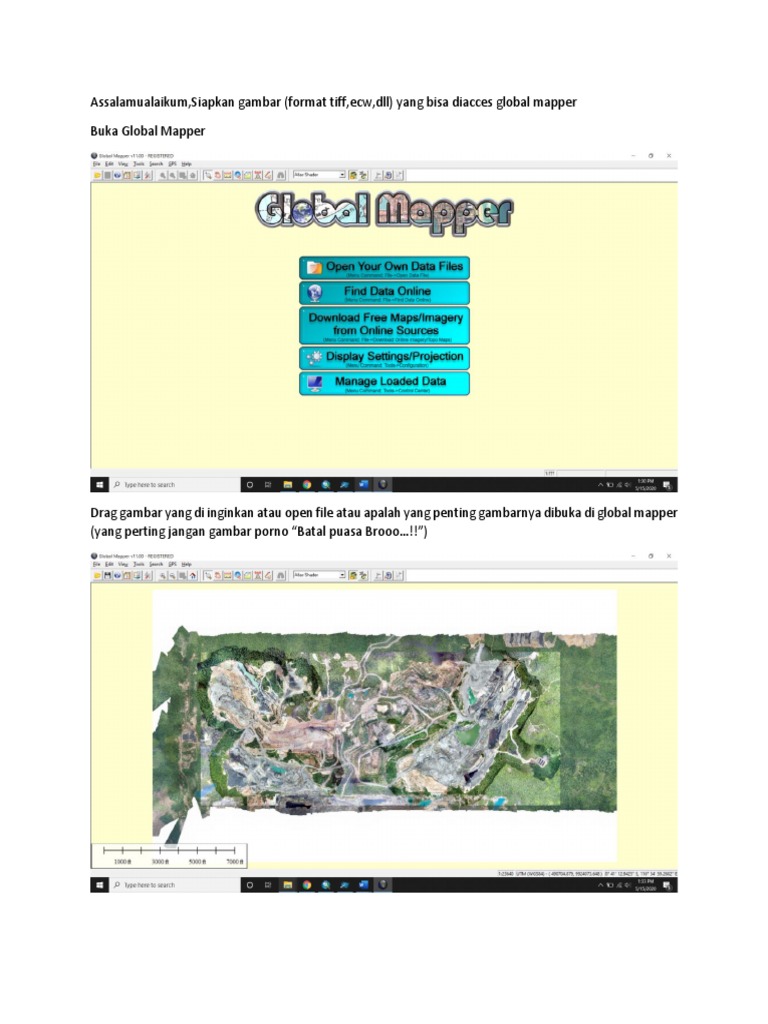 Tutorial Menggunakan Global Mapper | PDF | Metode & Bahan Ajar | Komputer