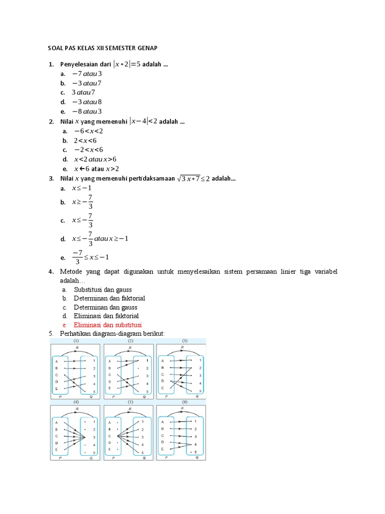Soal Pat Kelas Xii Semester Genap | PDF