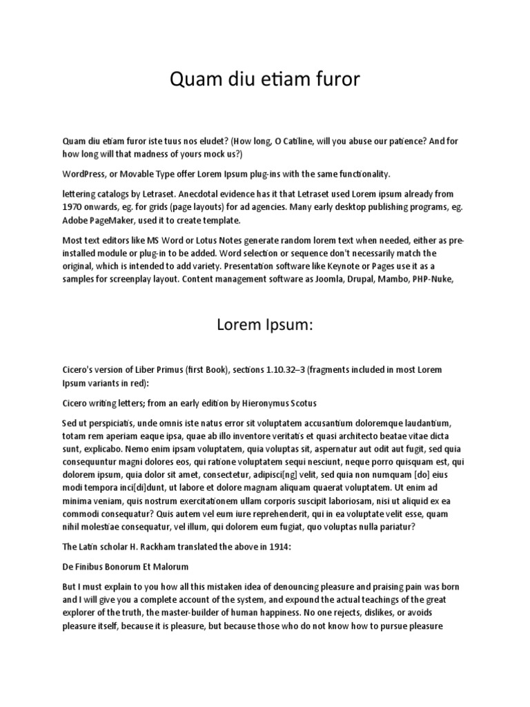 Quam Diu Etiam Furor | PDF | Typography | Page Layout