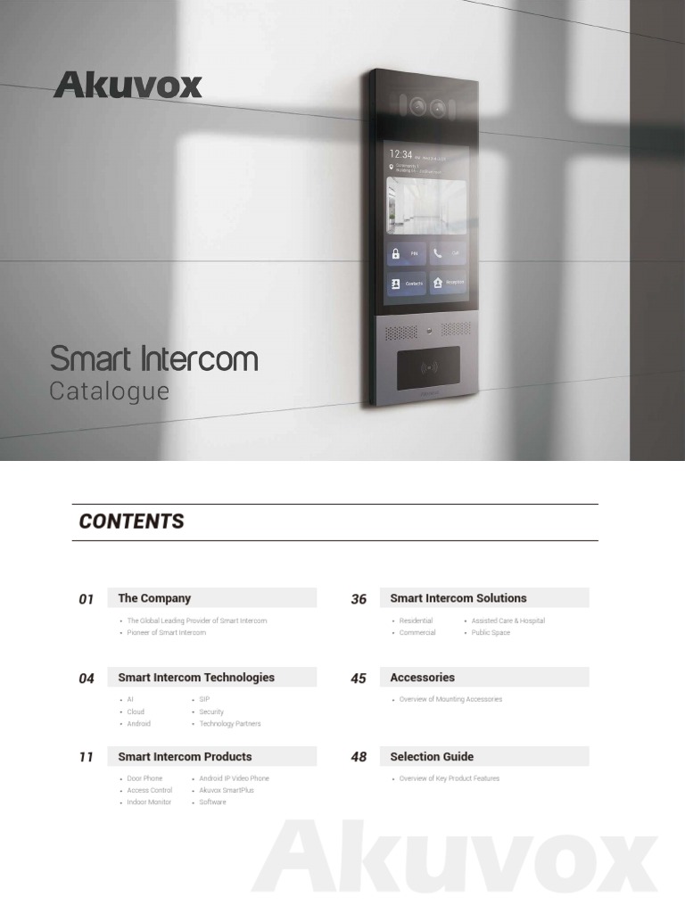 Akuvox Catalogue2019 | PDF | Access Control | Android (Operating System)
