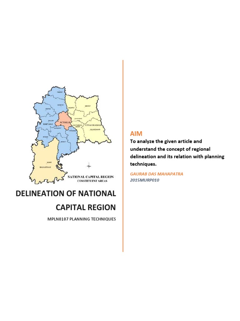 Delineation of Capital Region - 0 | PDF