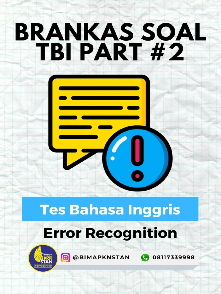 Latihan Soal TBI Error Recognition Part 2 | PDF