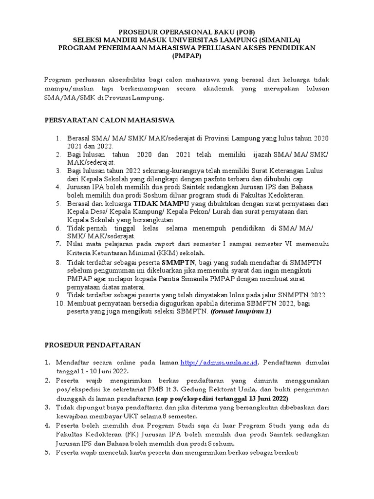 Pob Simanila Pmpap 2022 | PDF | Karier & Perkembangan