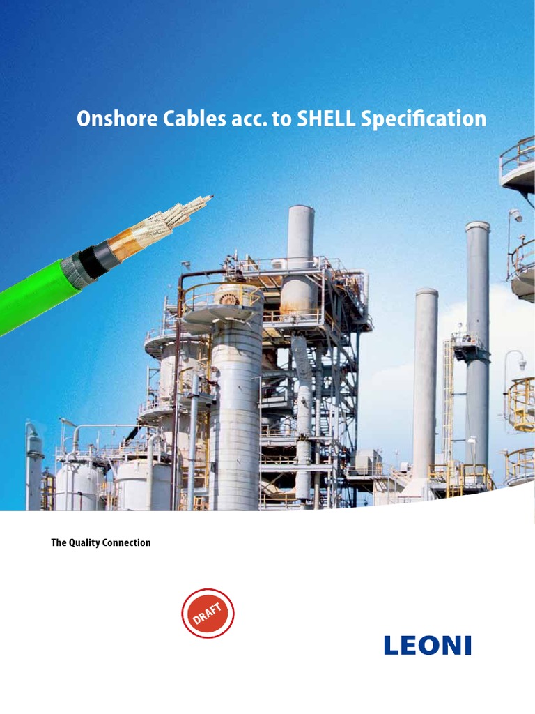 Onshore Cables Acc. To SHELL Specification | PDF | Reliability Engineering | Electrical Conductor