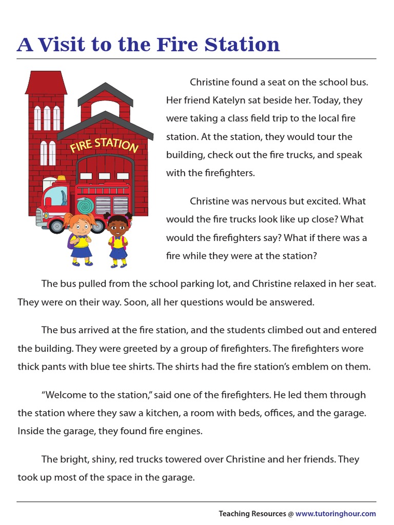 English Worksheet PDF | PDF | Firefighter | Fire Engine