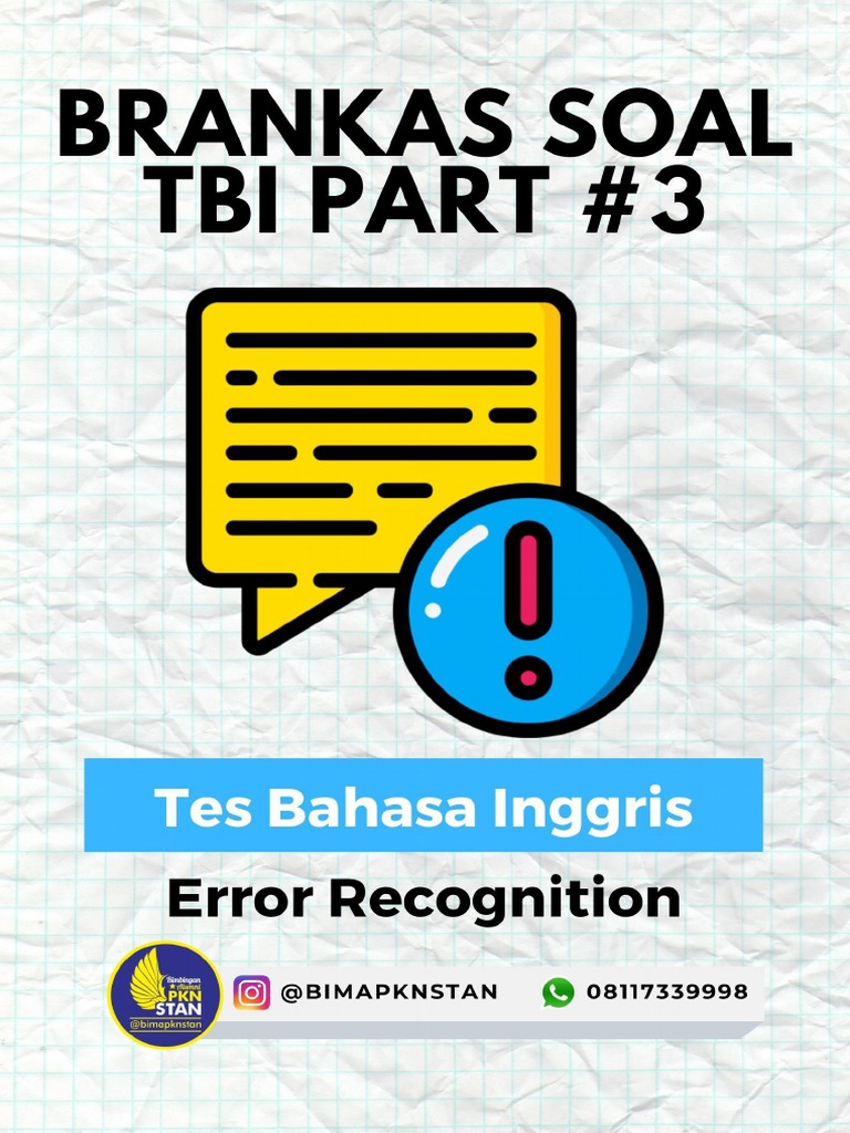 Latihan Soal TBI Error Recognition Part 3 | PDF