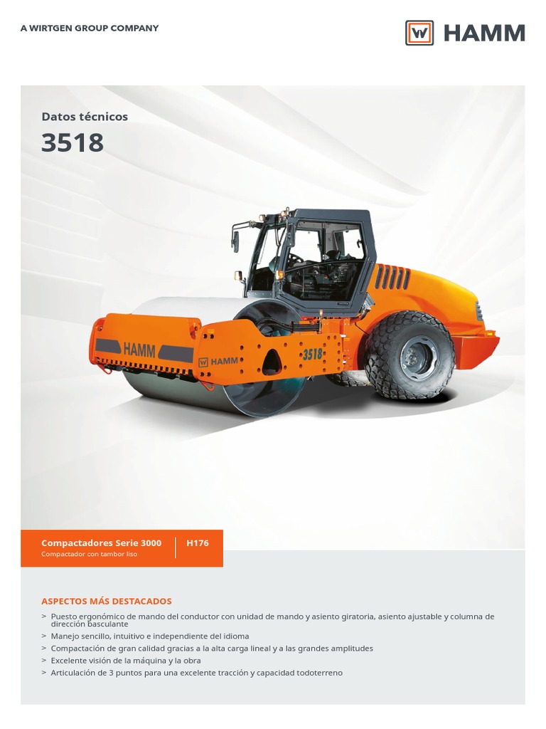 RODILLO HAMM Datos Tecnicos | PDF | Tecnologías automotrices | Transporte