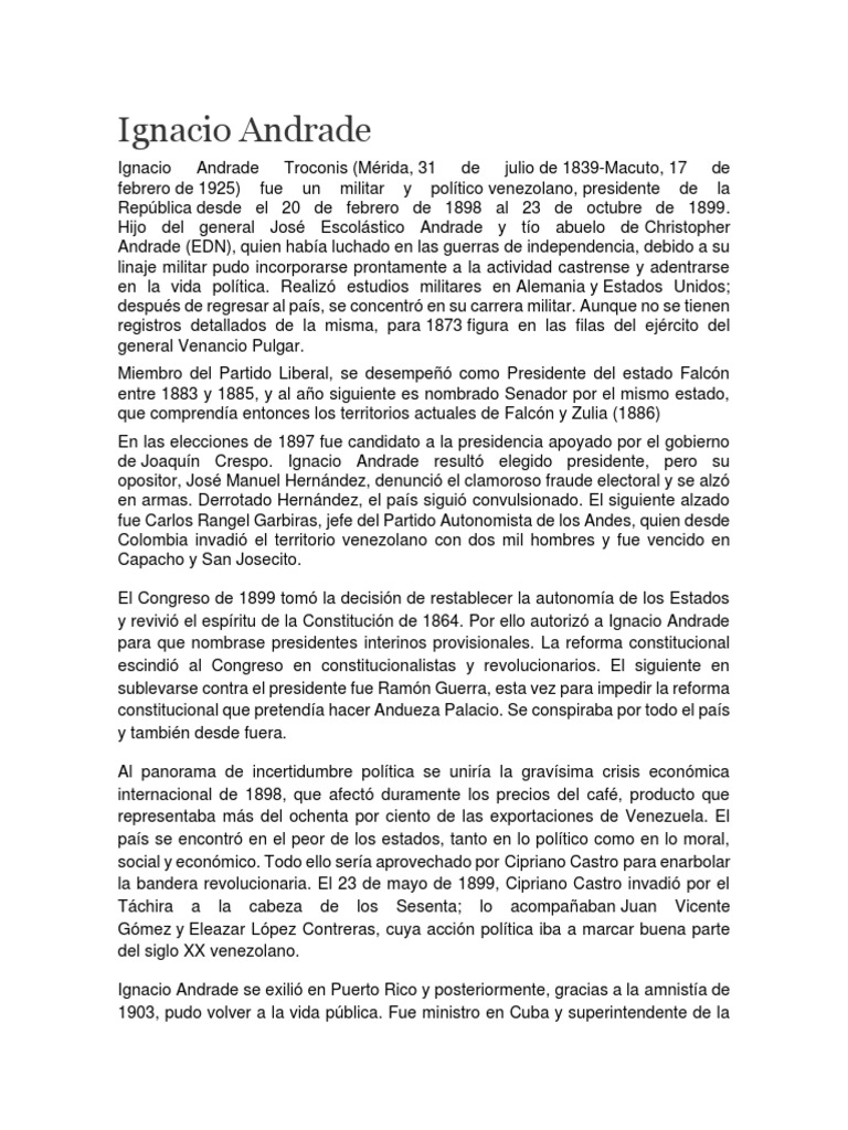 Ignacio Andrade | PDF | Gobierno