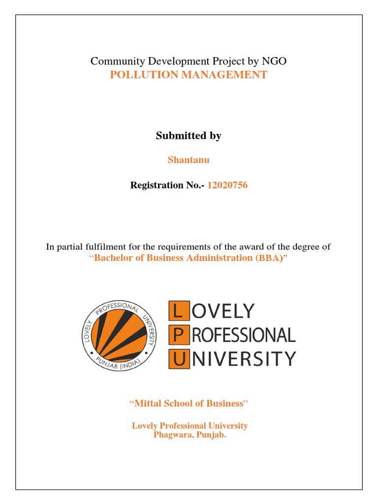 Community Development Project by RRH 2021 My | PDF | Waste | Pollution