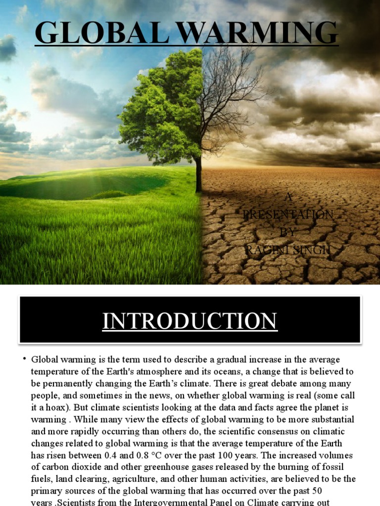 Global Warming: A Presentation BY Ragini Singh | PDF | Climate Change ...