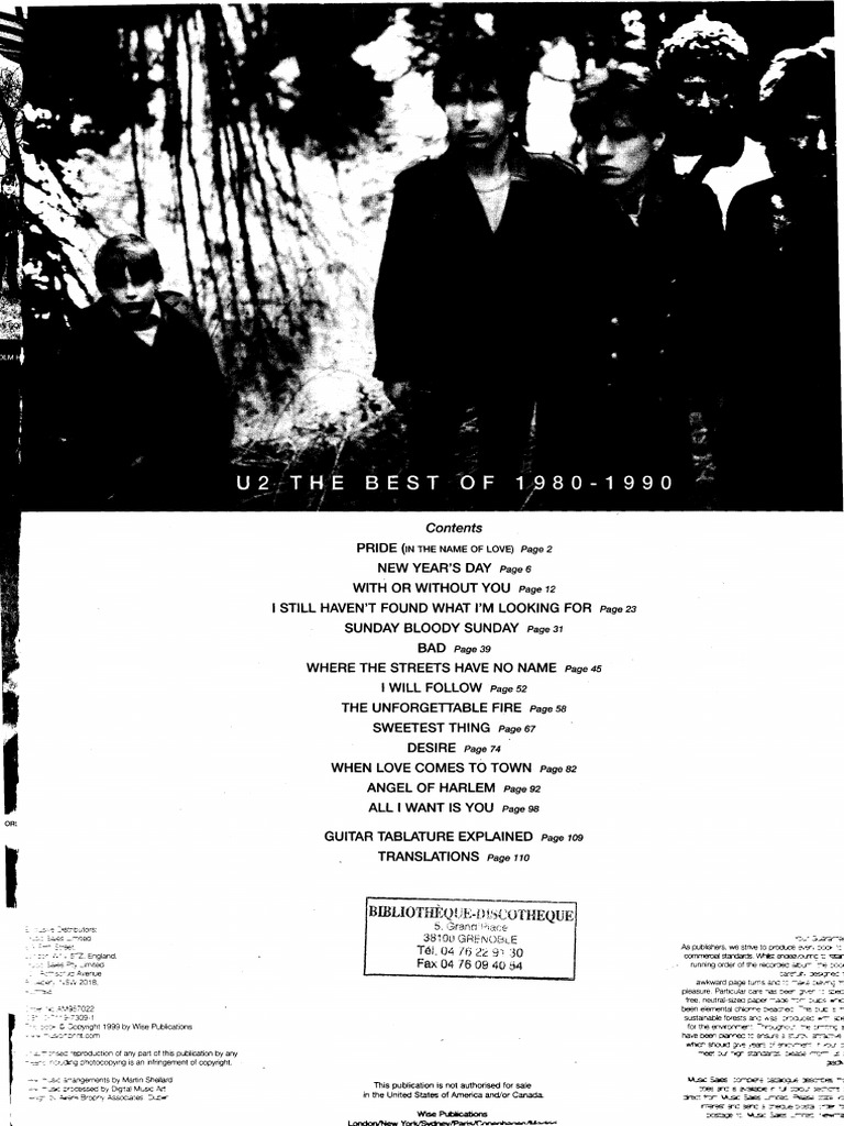 U2 Best of 1980 1990 | PDF | Popular Music | Elements Of Music