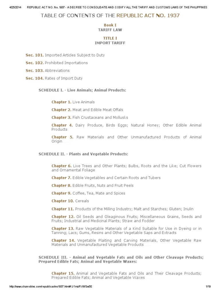 Chapter 48: Customs Tariff Overview | PDF | Textiles | U.S. Securities ...
