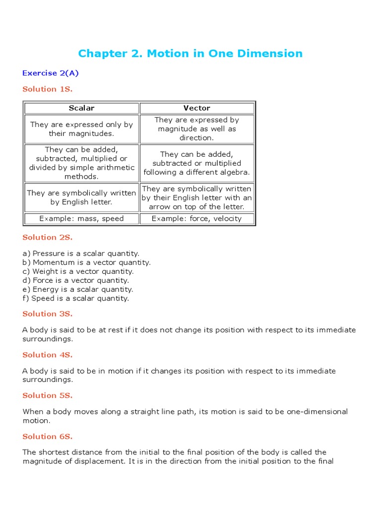Selina Concise Physics Solutions Class 9 Chapter 2 Motion in One Dimension | PDF | Euclidean ...