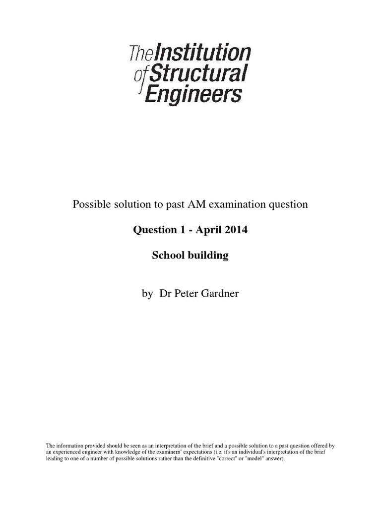Exam Preparation Associate Member Solutions 20140425 | PDF | Truss ...