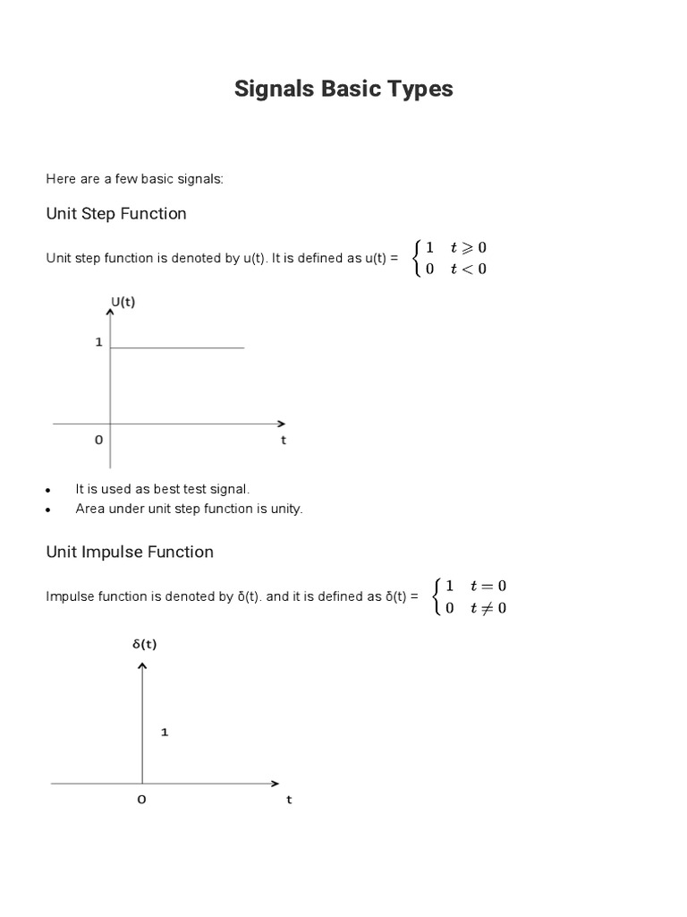 Signals Basic Types | PDF | Mathematical Analysis | Mathematical Objects
