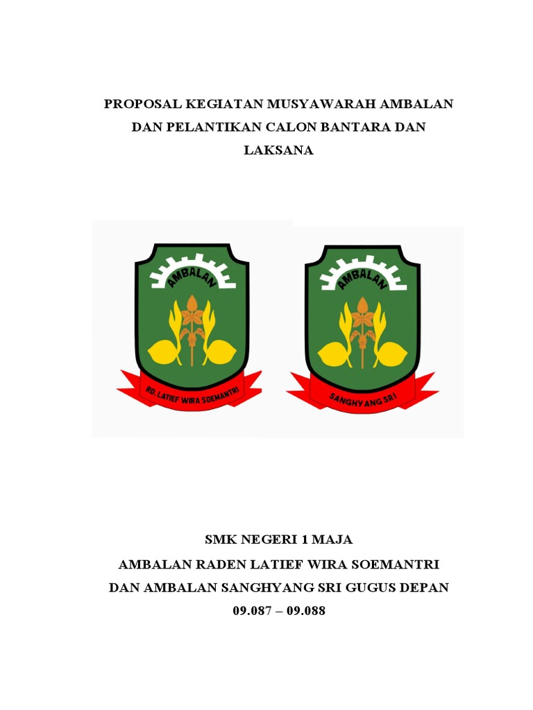 Proposal Kegiatan Musyawarah Ambalan Dan Pelantikan Calon Bantara Dan ... Proposal Kegiatan Musyawarah Ambalan Dan Pelantikan Calon Bantara Dan ...
