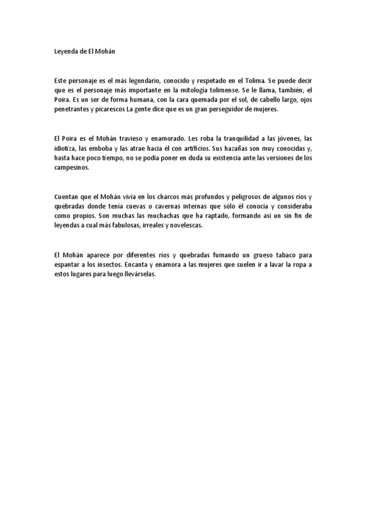 Leyenda de El Mohán | PDF