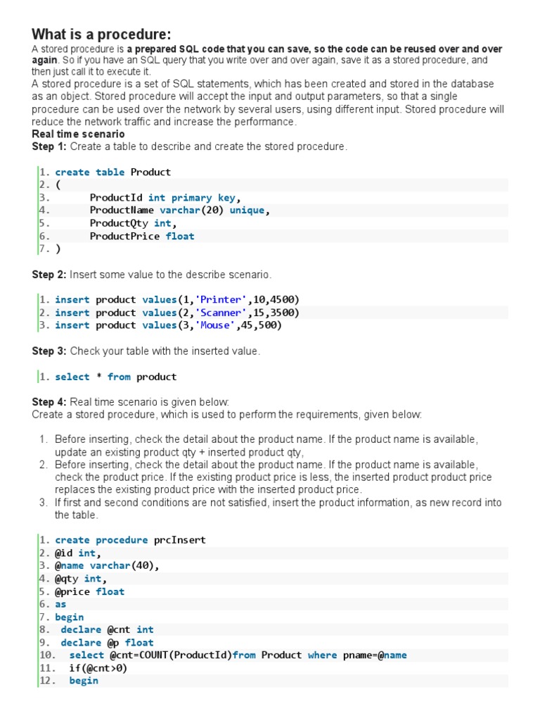 Stored Procedure And Tf Descargar Gratis Pdf Parameter Computer Programming Microsoft Sql