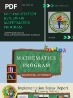 Accomplishment Report As Subject Coordinator | PDF | Science | Mathematics