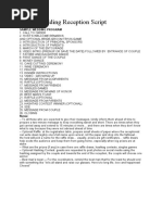 Example of Event Running Order With Emcee Script | PDF | Leisure | Sports