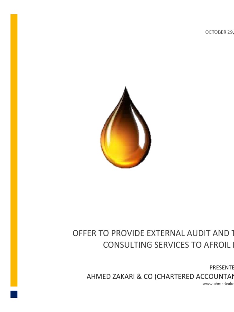 Afroil Plc Audit & Tax Consulting Proposal | PDF | Taxes | Audit