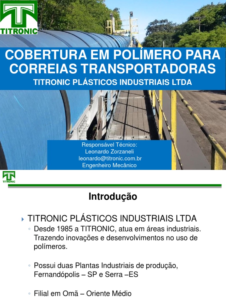 Titronic - Cobertura em Polímero para Correia Transportadora | PDF ...