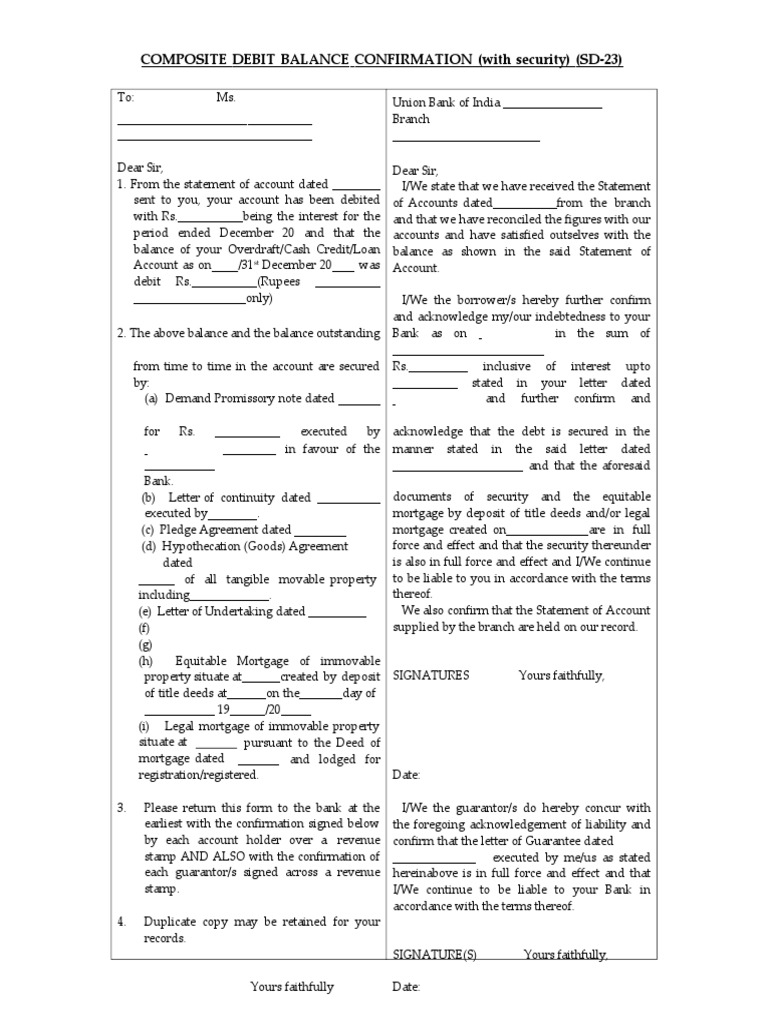 DBC FORM (1) | PDF | Mortgage Law | Banks