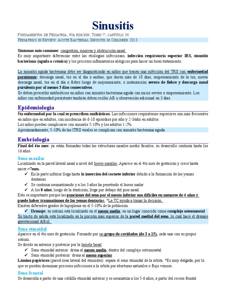 1 Sinusitis | PDF | Alergia | Medicina CLINICA
