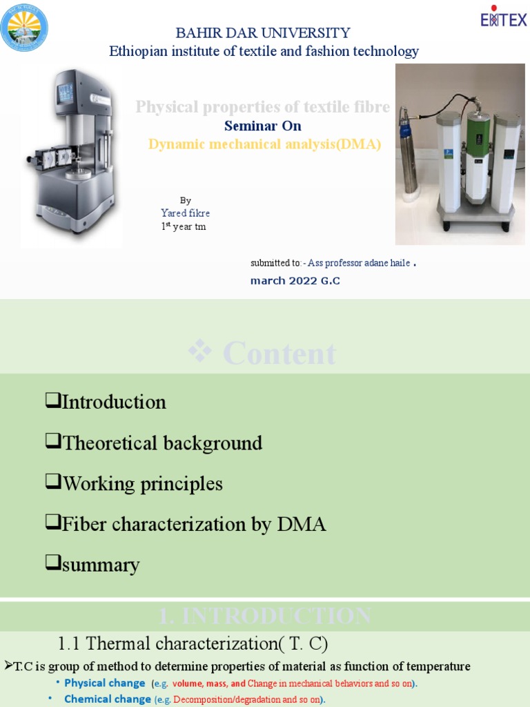 DMA PowerPoint Presentation Prepared by Yared Fikre | PDF | Young's ...