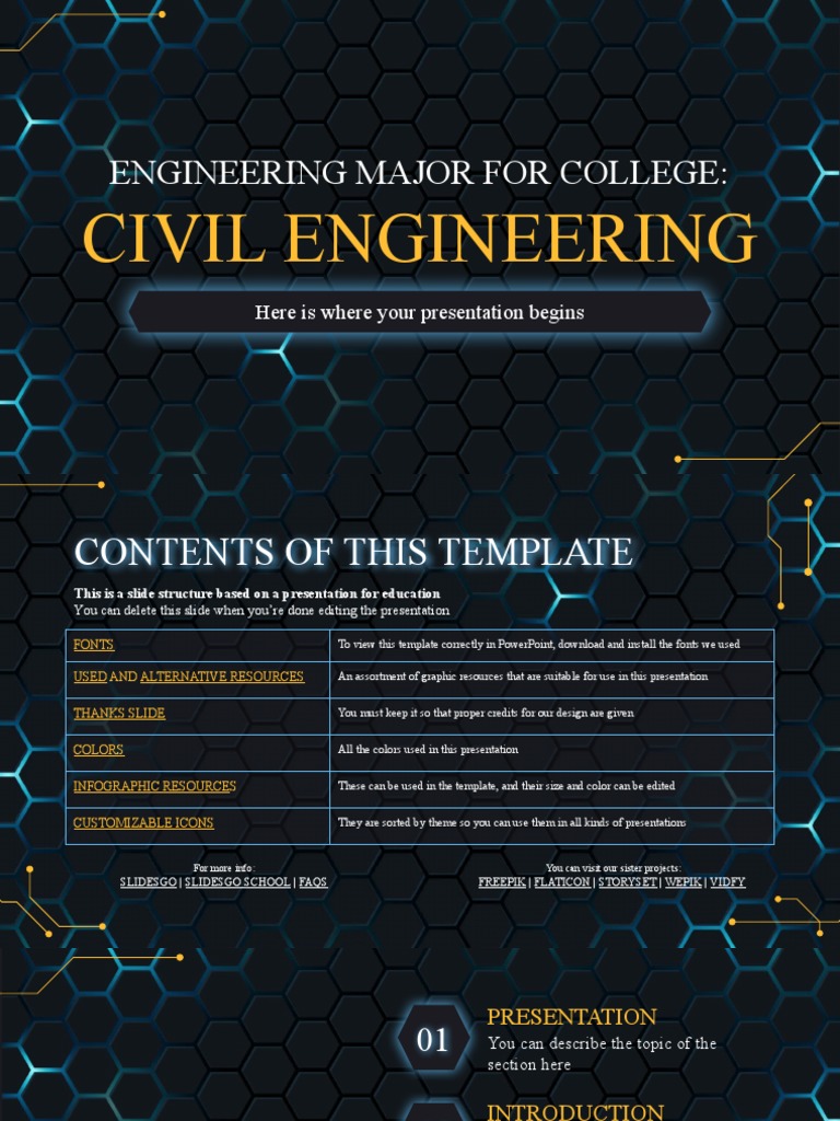 Engineering Major For College Civil Engineering by Slidesgo | PDF ...