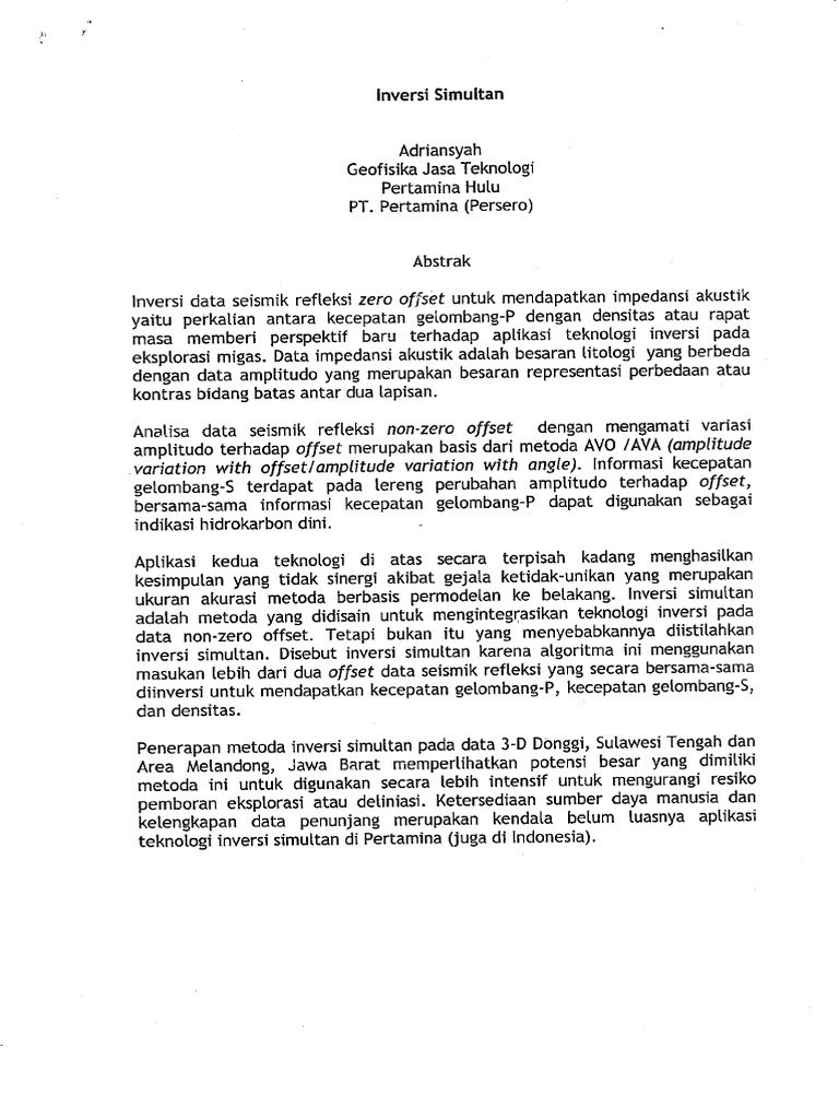 Inversi Simultan | PDF