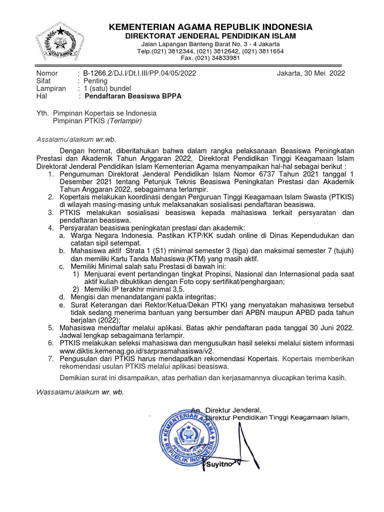 Beasiswa PPA Ok | PDF