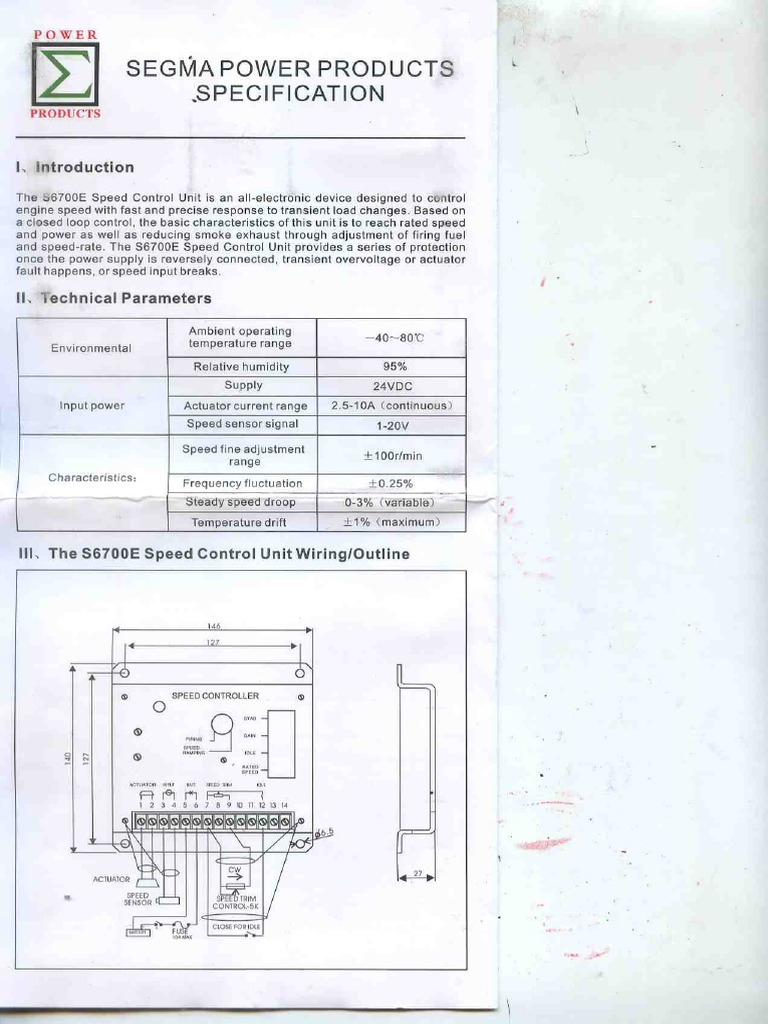 S6700E ESC Speed Controller Manual | PDF