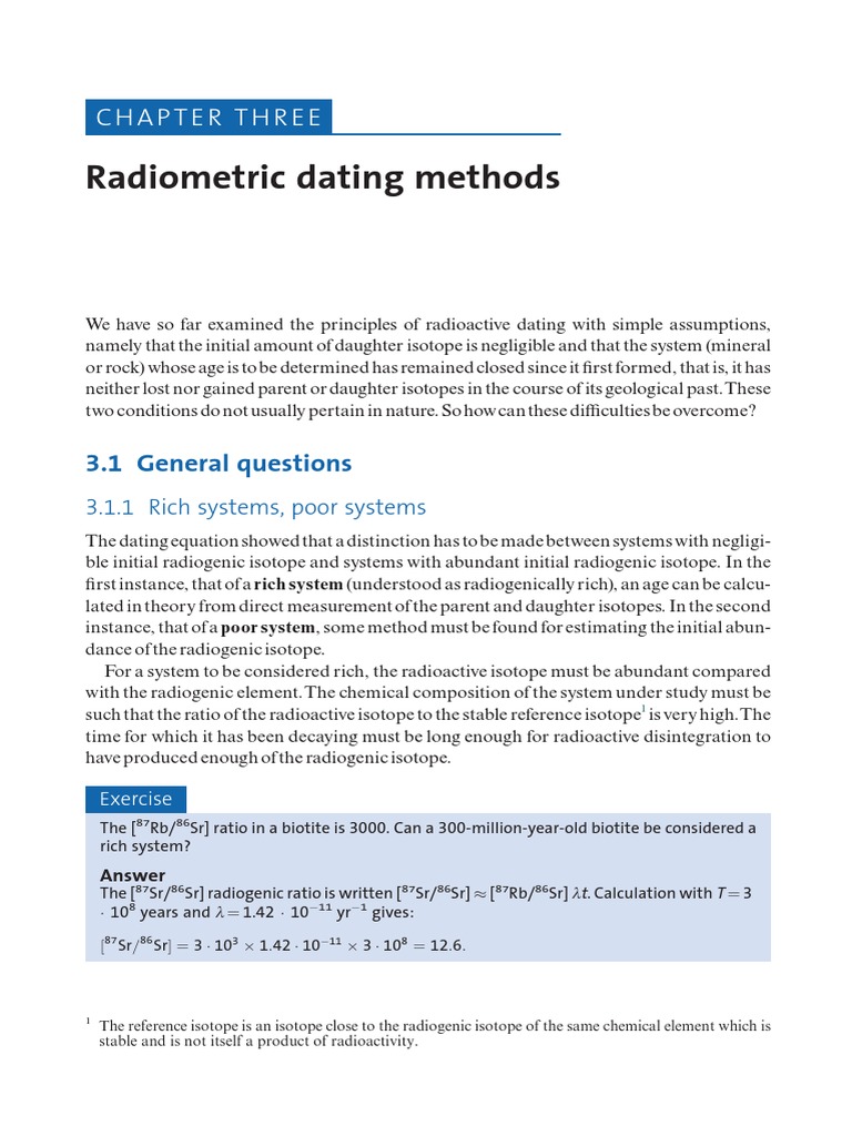 Radiometric Dating Methods - Isotope Geology | PDF | Isotope | Geology