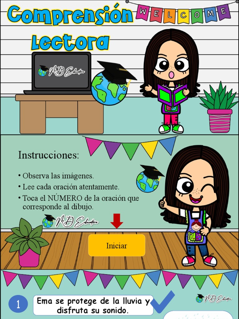 Juego de Comprensiòn Lectora-Md Educativo | PDF