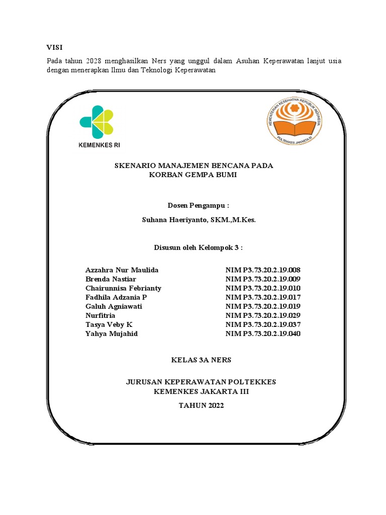 Skenario ManBen Gempa Bumi | PDF