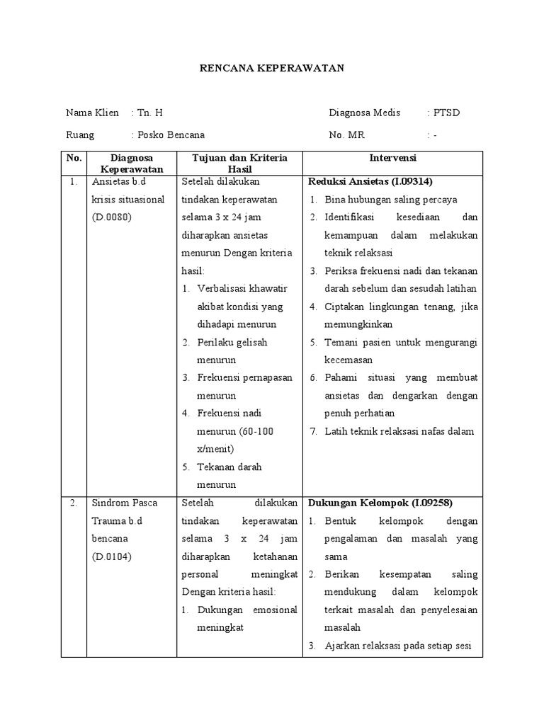 Rencana & Implementasi Keperawatan | PDF